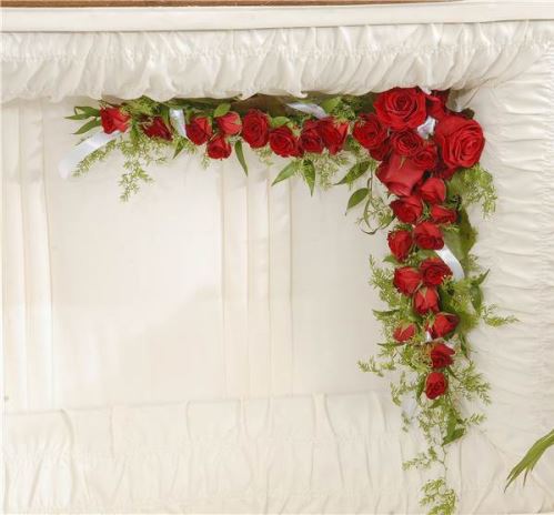 Red Roses Casket Hinge